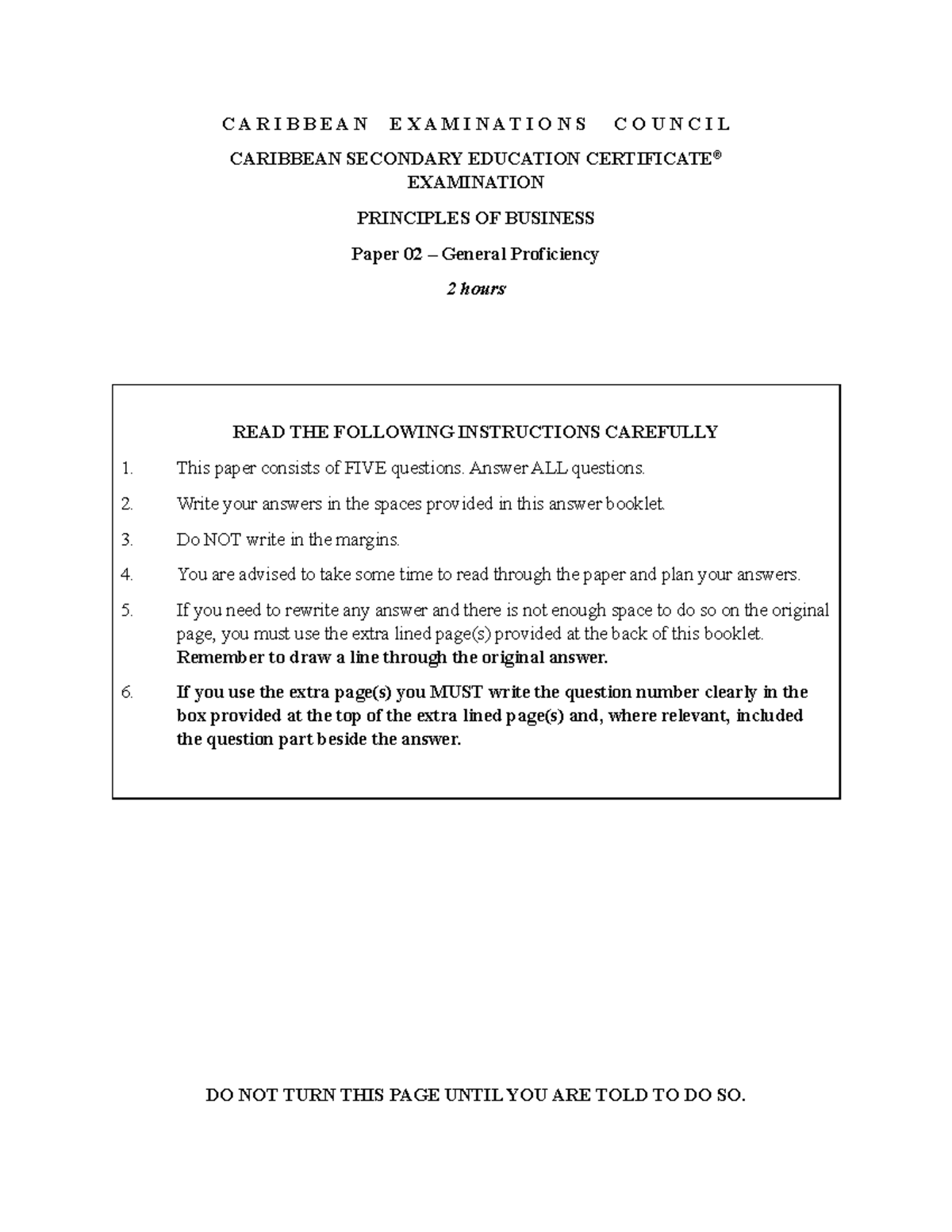 POB P2 2023: Principles of Business Exam Answers and Explanations - Studocu