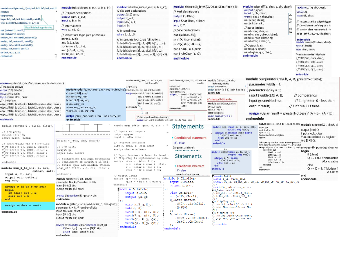 HDL Module Design Overview for Lab01 - Studocu