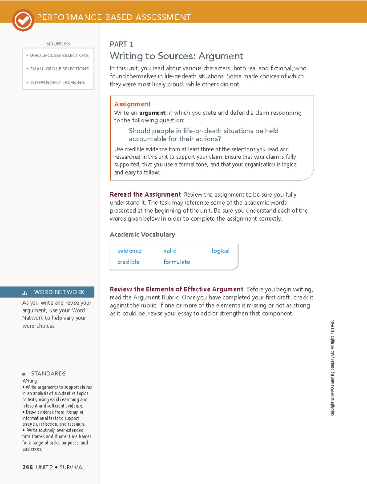 Performance-Based Assessment: Argument Writing on Accountability (Part ...