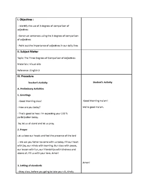 Detailed Lesson PLAN (circle) - DETAILED LESSON PLAN THE CIRCLE AND ITS ...