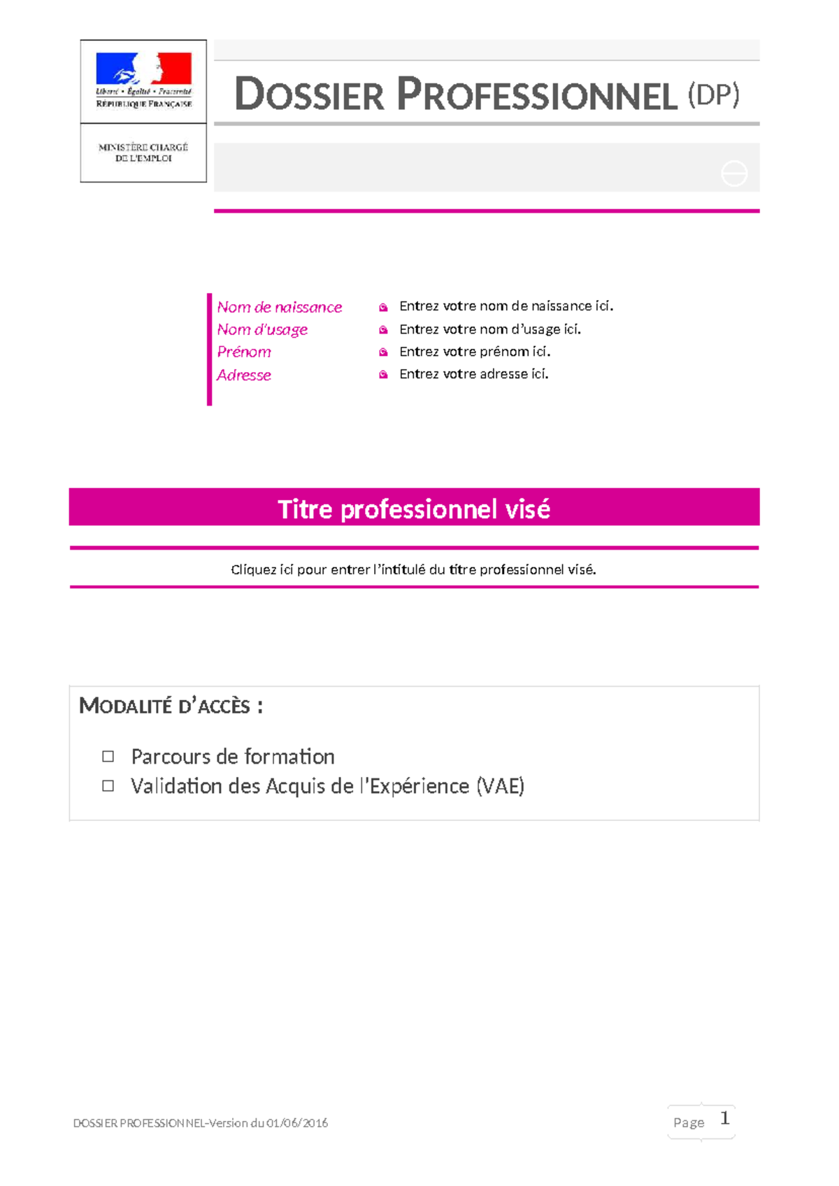 Dossier Professionnel (DP) : Guide de Rédaction et Exemples Pratiques ...