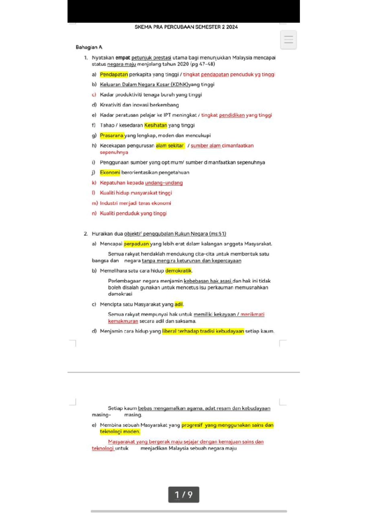 Soalan dan Jawapan Contoh untuk Exam PA Semester 2 - Studocu