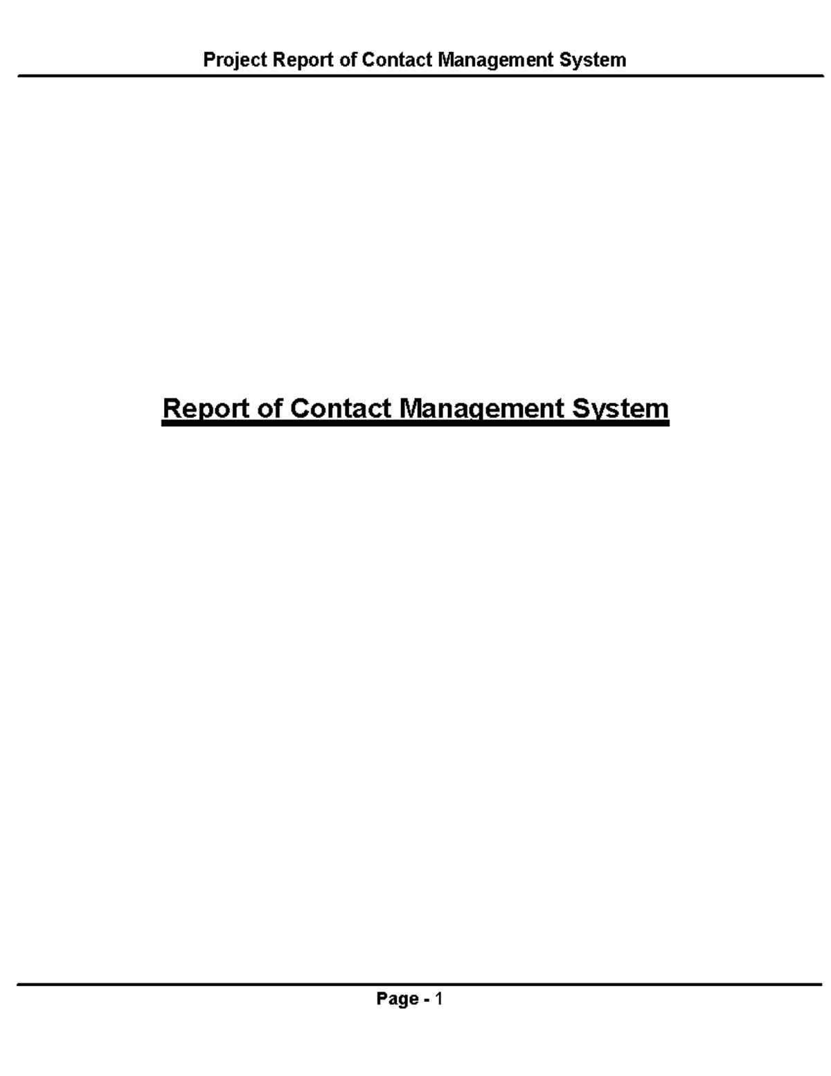 Contact Management System Project Report (Python PM 101) - Studocu