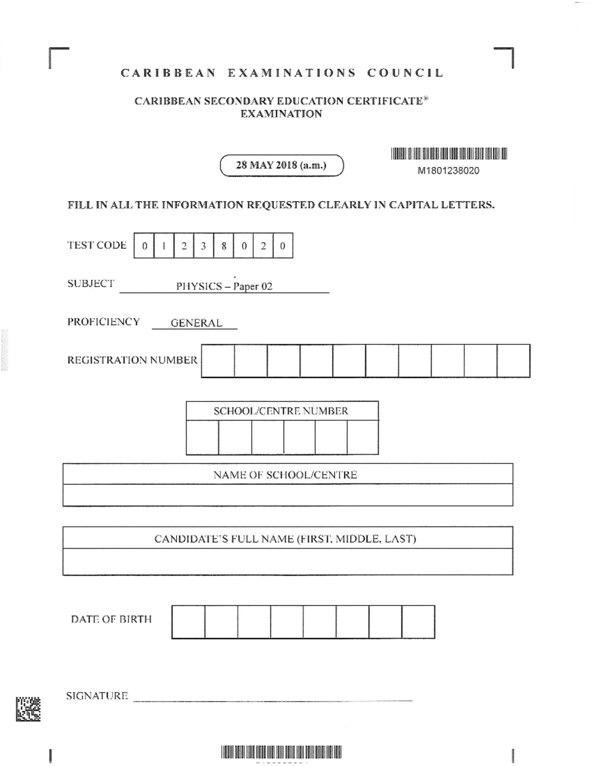 May 2024 P2 - CSEC Physics Practice Past Paper Questions - Studocu