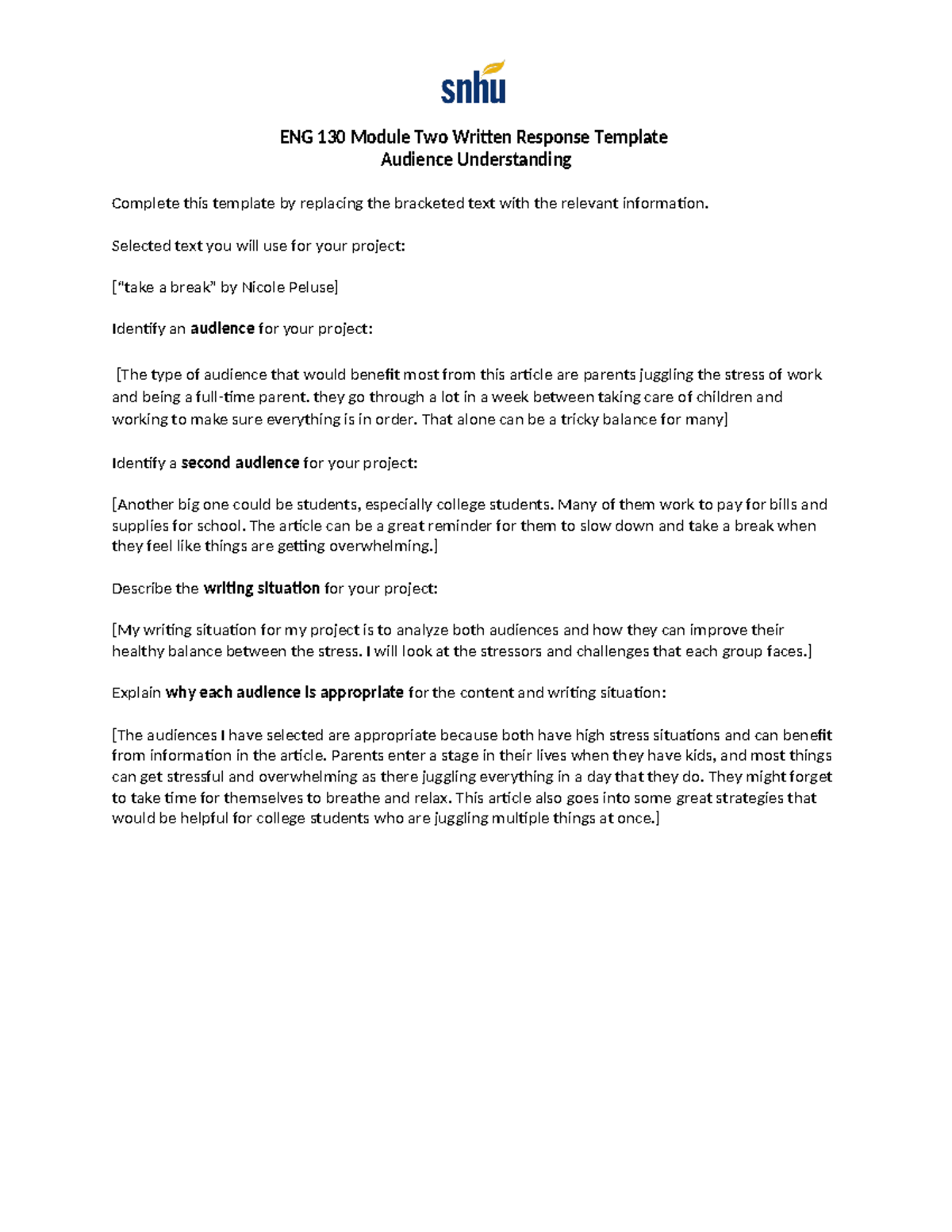 Mod. 2 Written Resp. Template-2 - ENG 130 Module Two Written Response ...