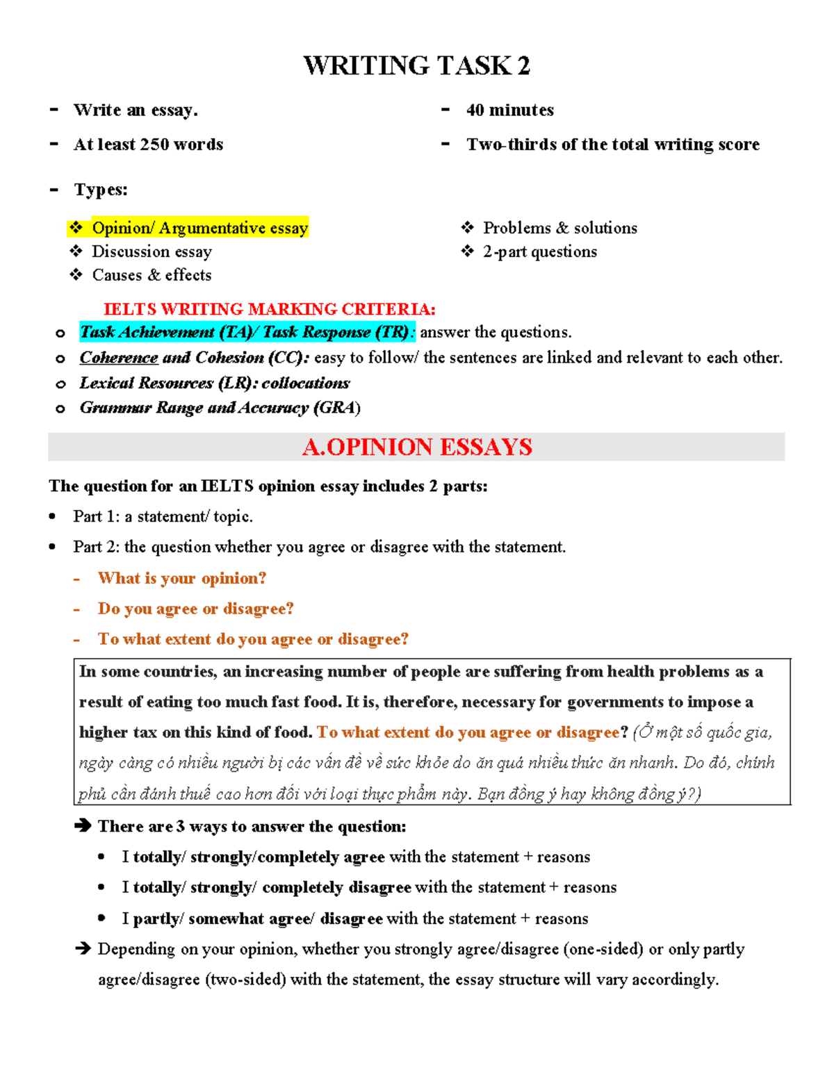 AV7 - DAY 8 - Writing TASK 2 - Agree or Disagree - WRITING TASK 2 ...