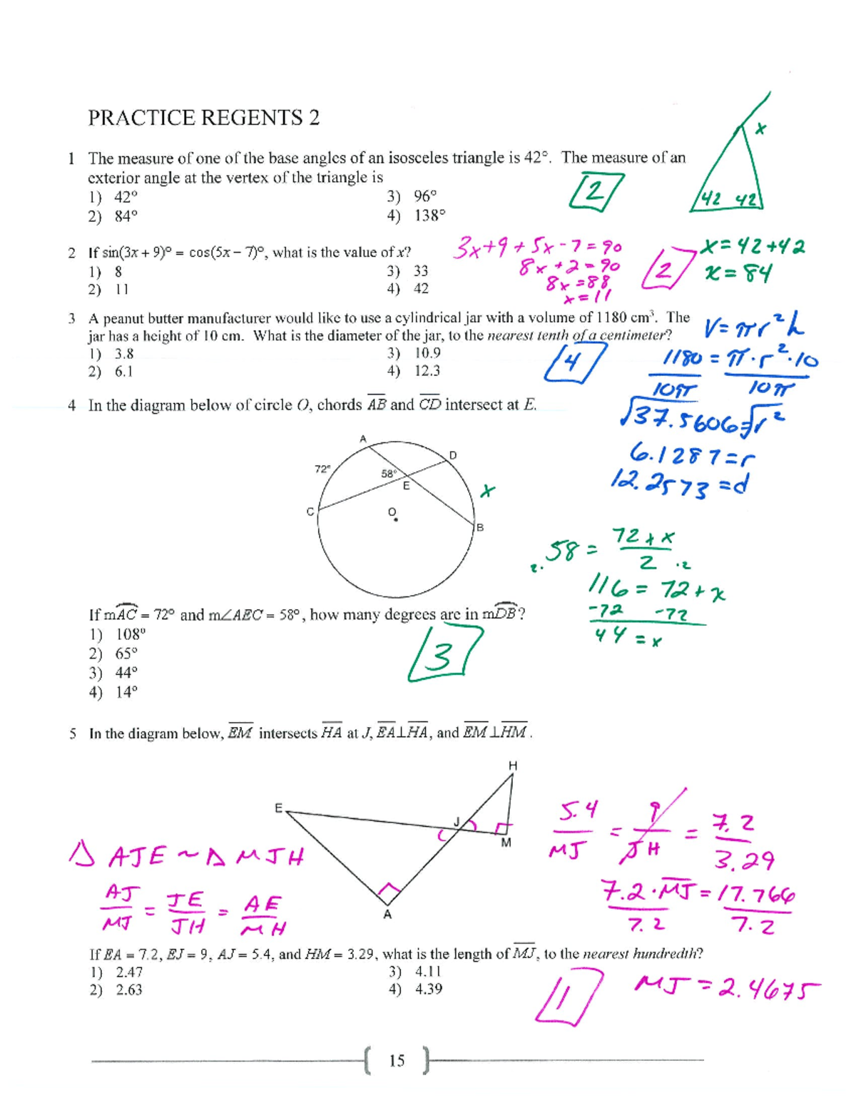Course Code Math: Final Exam Prep Strategies for Regents Exams - Studocu