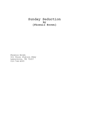 SUNDAY SEDUCTION: A Twisted Tale of Love and Obsession - SUNDAY ...