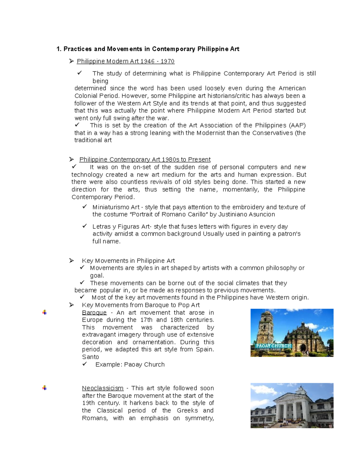 Contemporary Philippine Art Practices and Key Movements Overview - Studocu