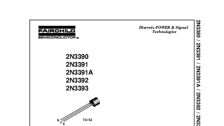 2N3390 - NPN General Purpose Amplifier Specifications - Studocu