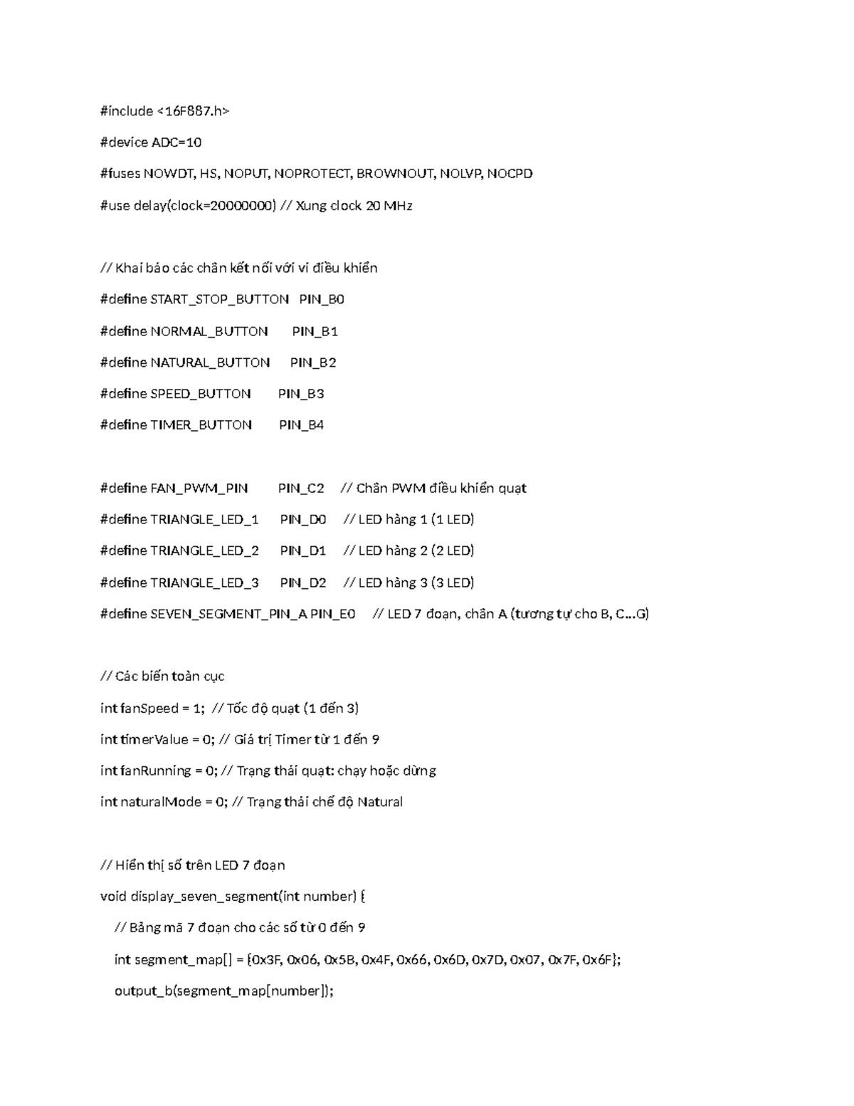 Code giữa kì micro - note - #include #device ADC= #fuses NOWDT, HS, NOPUT, NOPROTECT, - Studocu