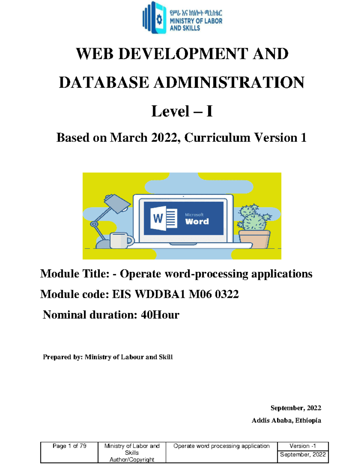 EIS WDDBA1 M06: Operating Word Processing Applications Guide - Studocu