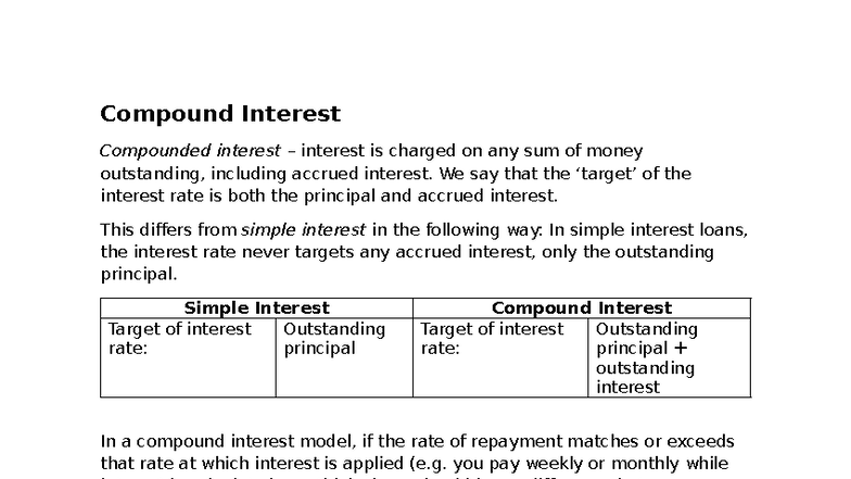 Compound Interest and Depreciation Models: Year 9 Math Insights - Studocu