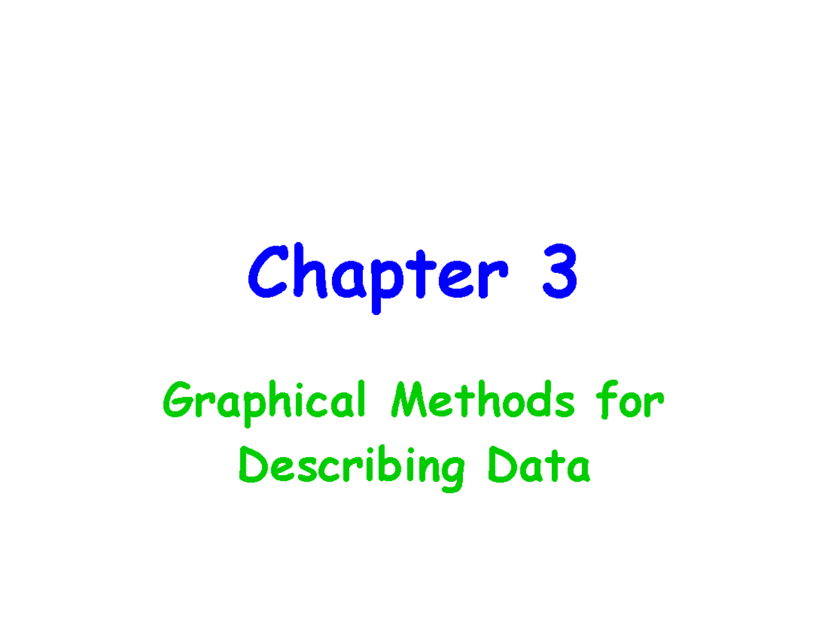 Graphical Methods for Describing Data: Lecture Notes (STAT 101) - Studocu