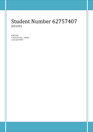 IOP3702 Lesson 001 - Lesson 1: Personnel psychology in context Major ...