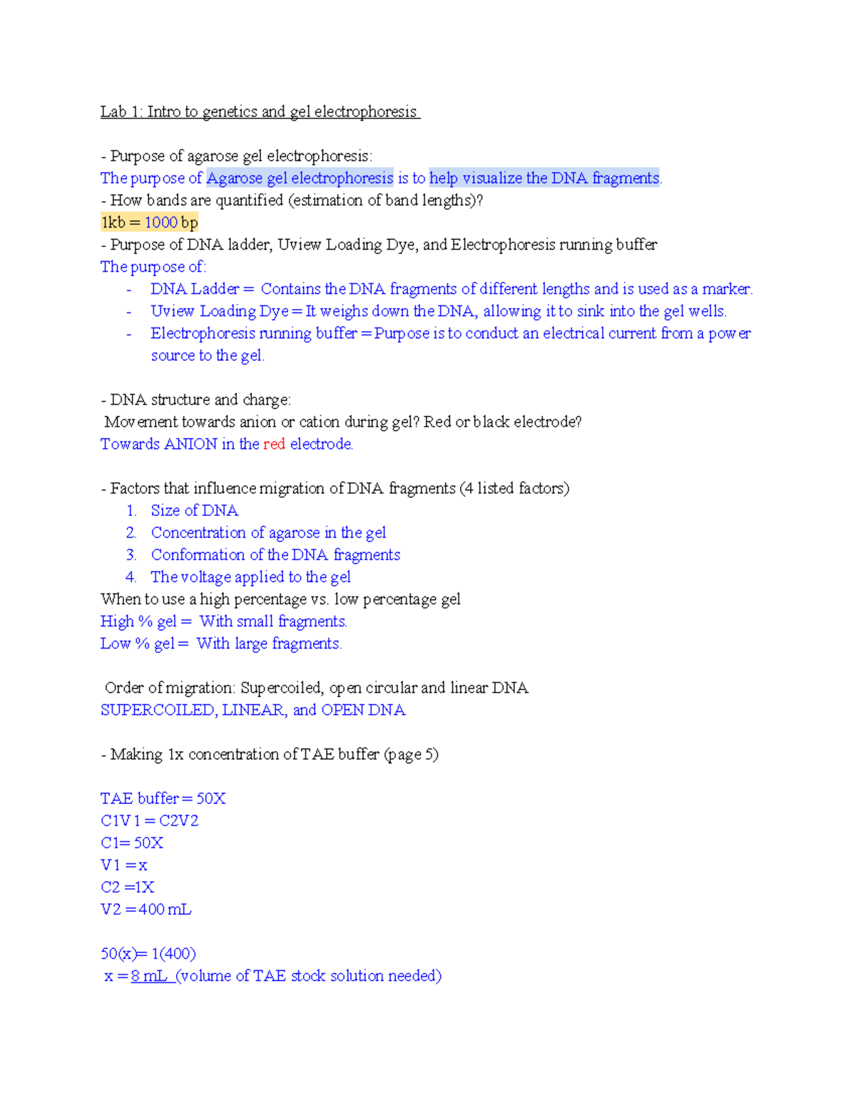 DNA Barcoding Labs (BIO101): Extraction, PCR, Gel Electrophoresis ...