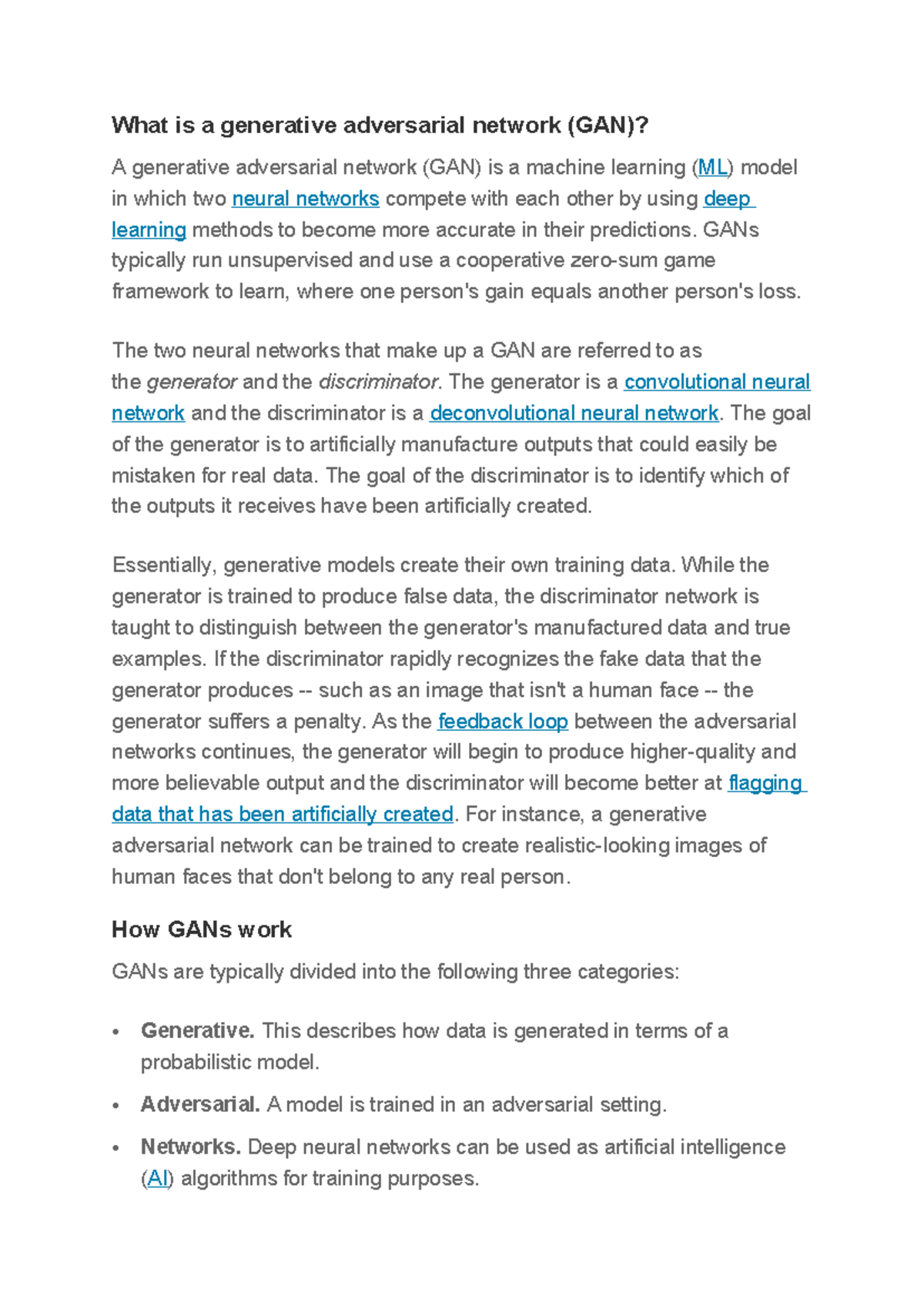 GAN - Understanding Generative Adversarial Networks in Deep Learning - Studocu
