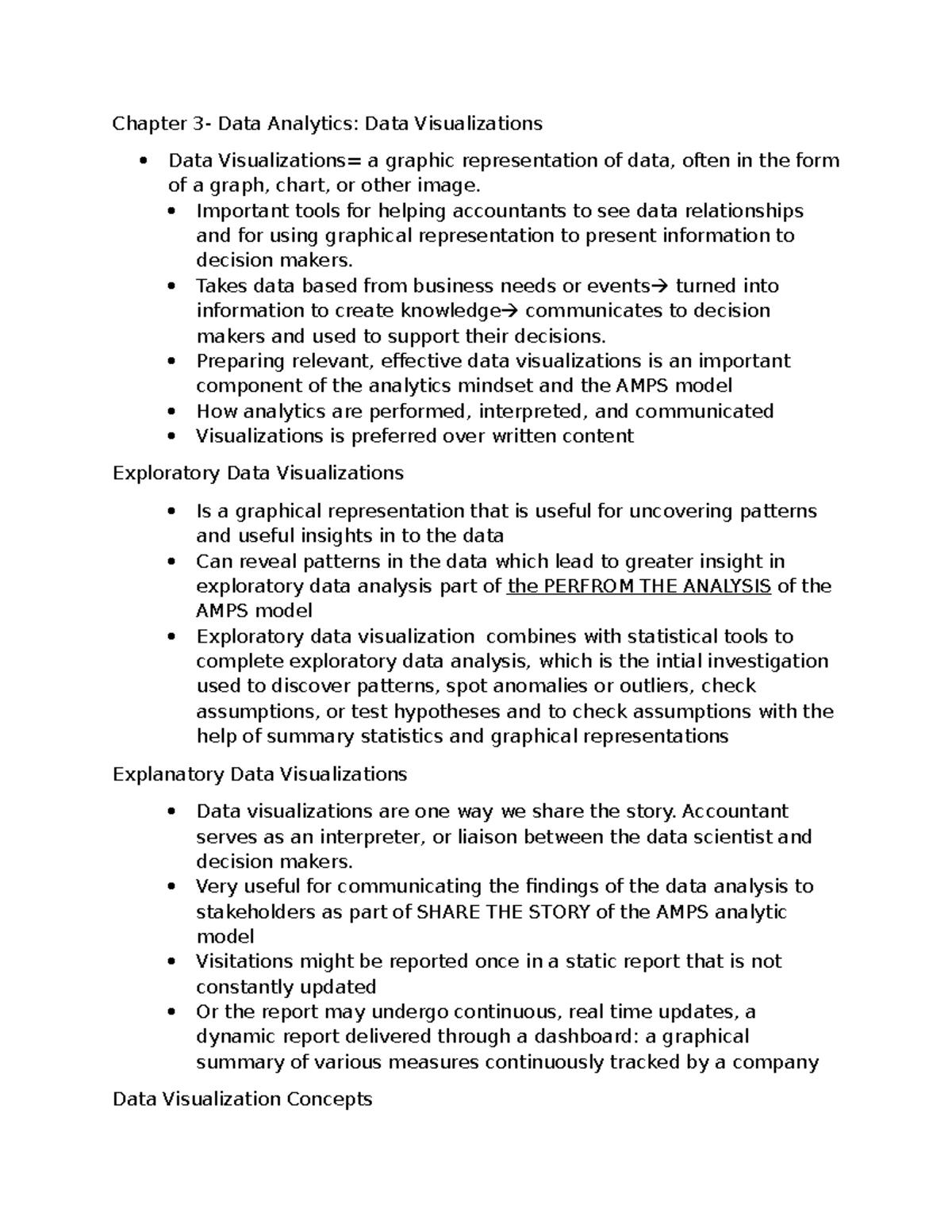 Chapter 3: Data Visualizations in ACCY 310 - Understanding Analytics - Studocu