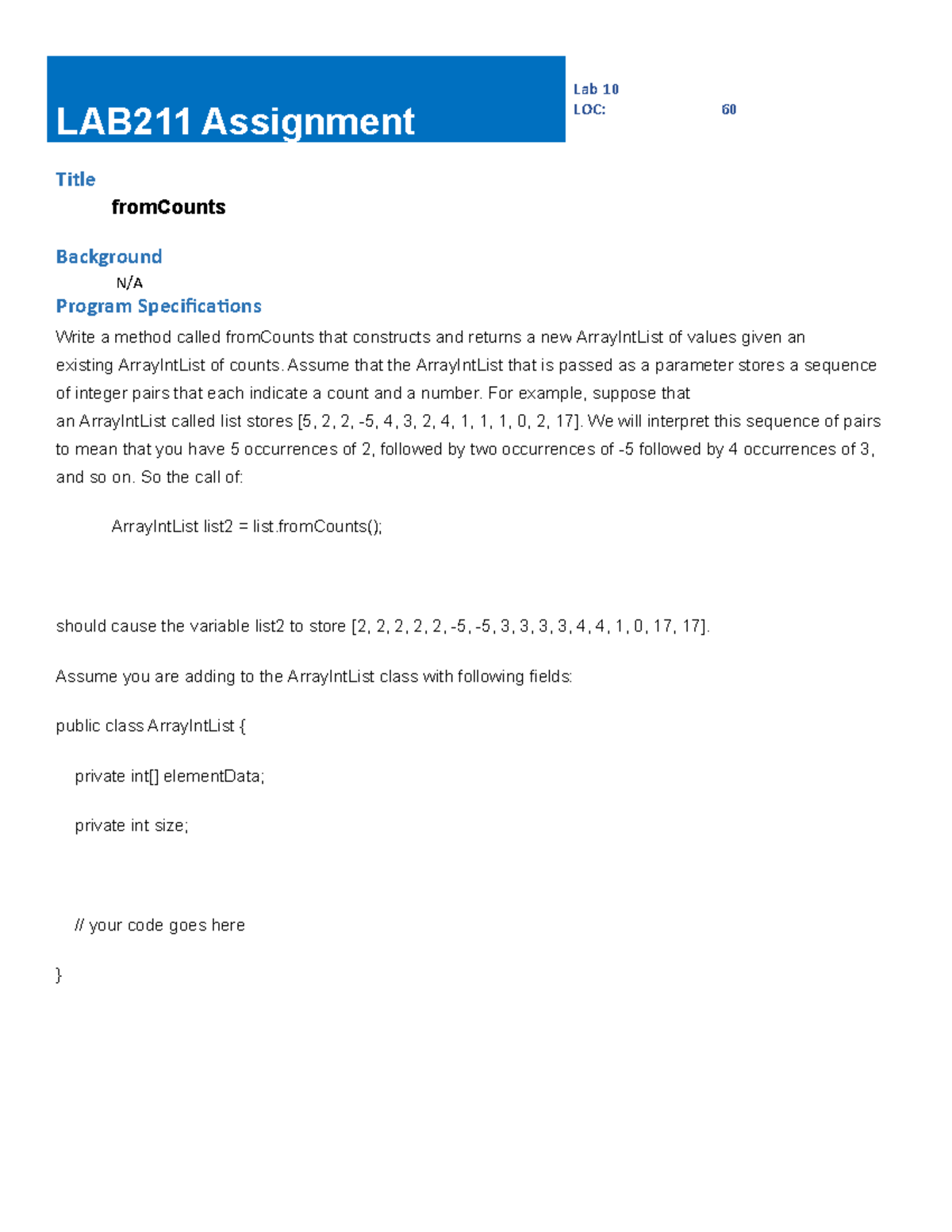 Tri TD H211 Lab10 - 121esqsa - LAB211 Assignment Lab 10 LOC: 60 Title ...