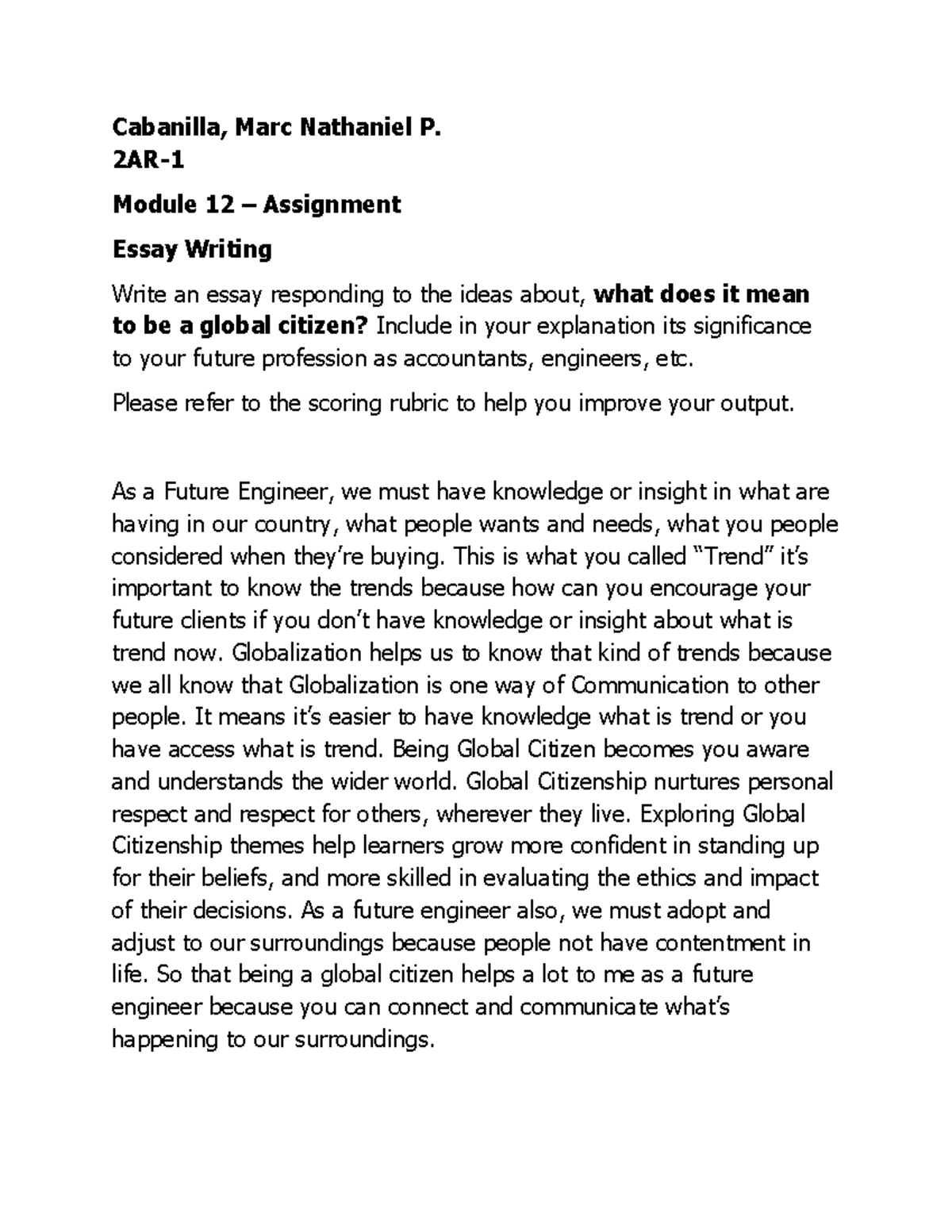 Cabanilla M12A1 TCW - adswqd - Cabanilla, Marc Nathaniel P. 2AR- Module ...