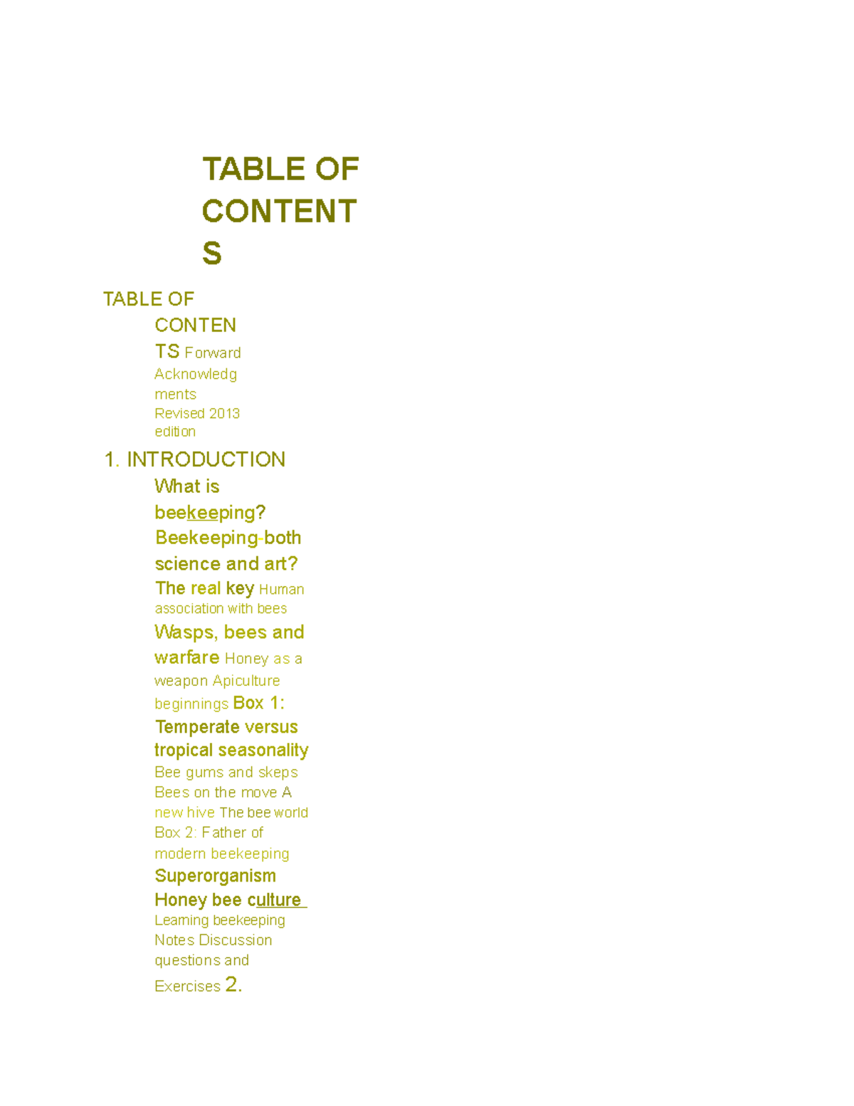 Chapters-1-4 - ..... - TABLE OF CONTENT S TABLE OF CONTEN TS Forward ...