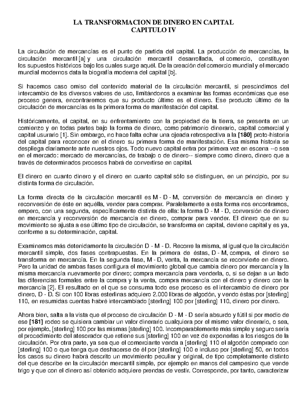 Capitulo 4 DEL Capital - LA TRANSFORMACION DE DINERO EN CAPITAL ...