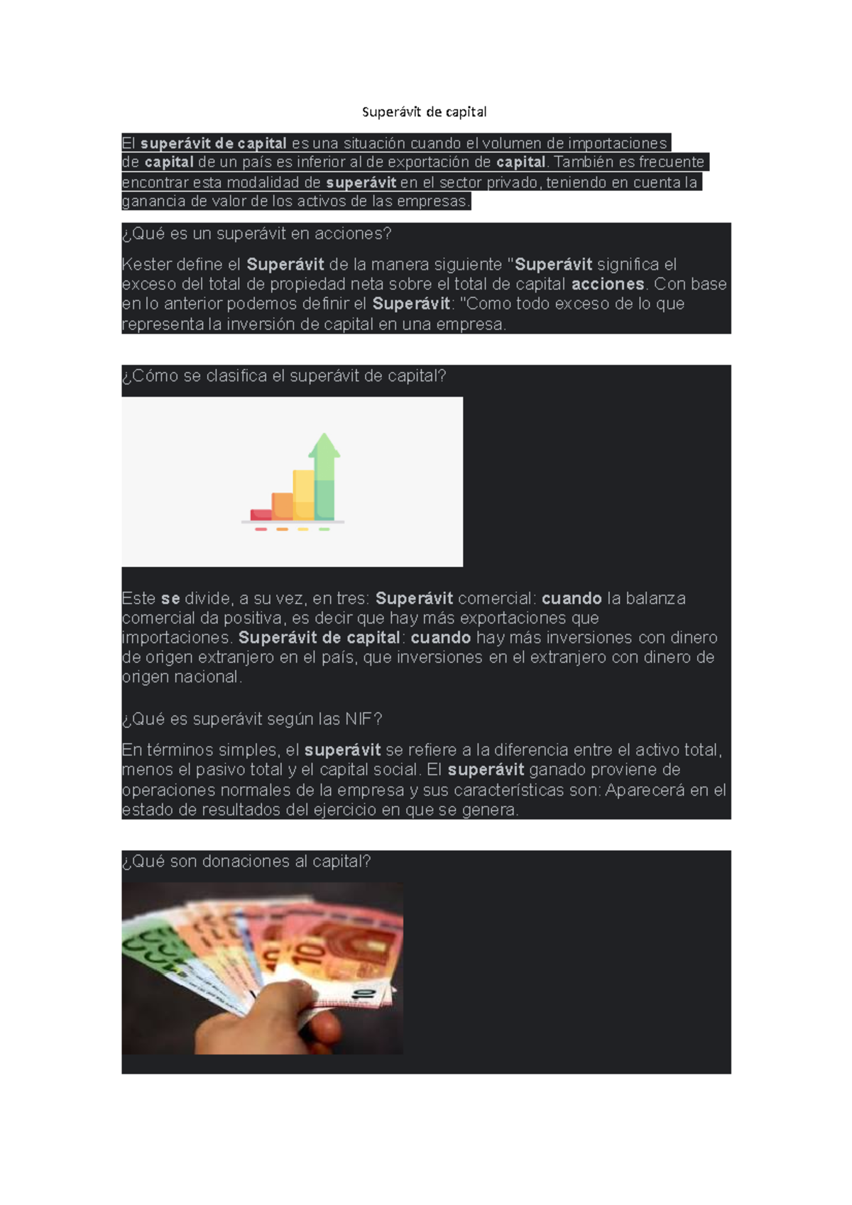 Superávit de Capital: Definición y Clasificación Admin. - Studocu
