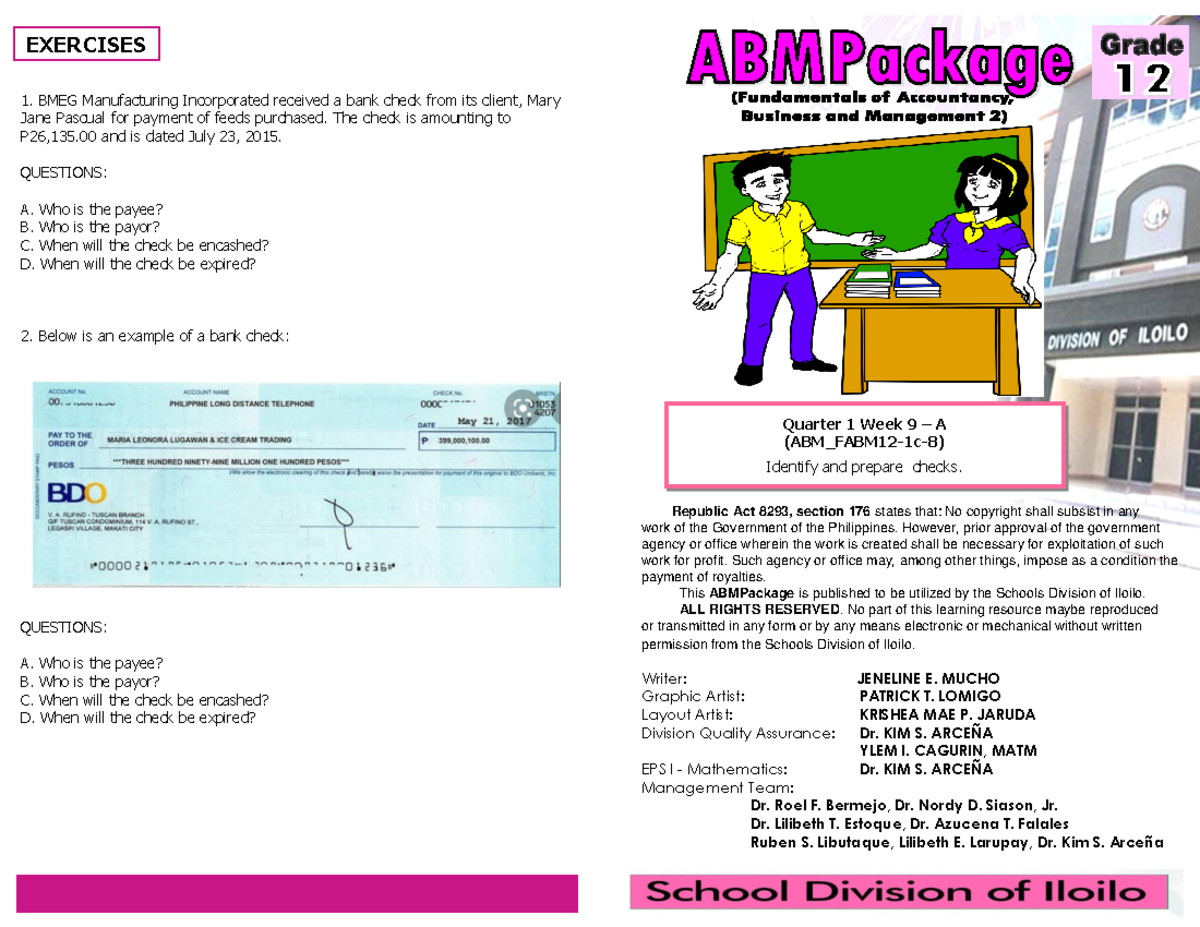 G12 FABM2 Q1Wk9 ABCD with Answer Key - Writer: JENELINE E. MUCHO ...