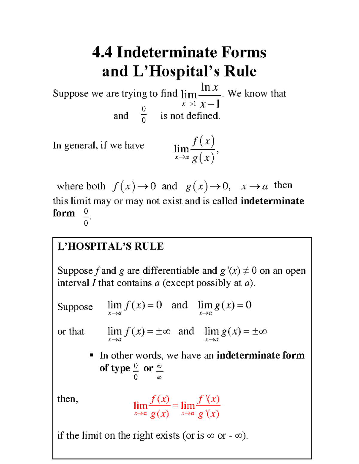 4.4 - Unfilled Lecture notes that will be filled in class - 1 4 ...