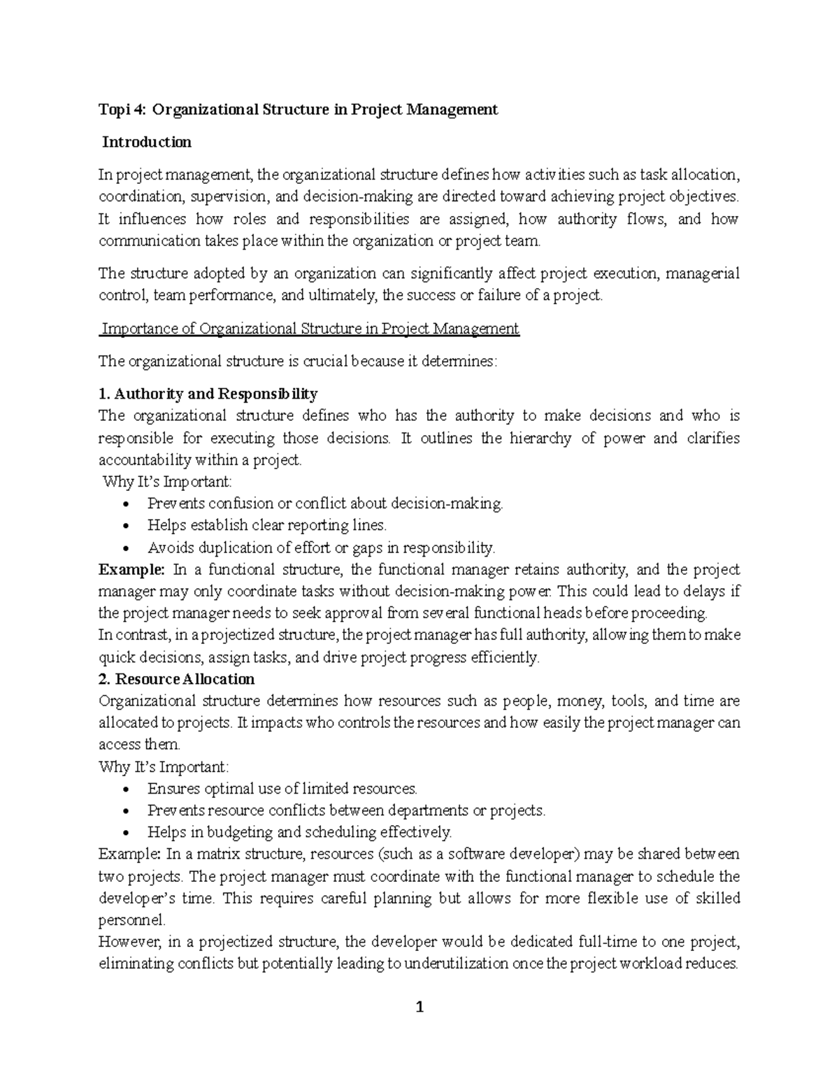 Topi 4: Understanding Organizational Structures in Project Management ...