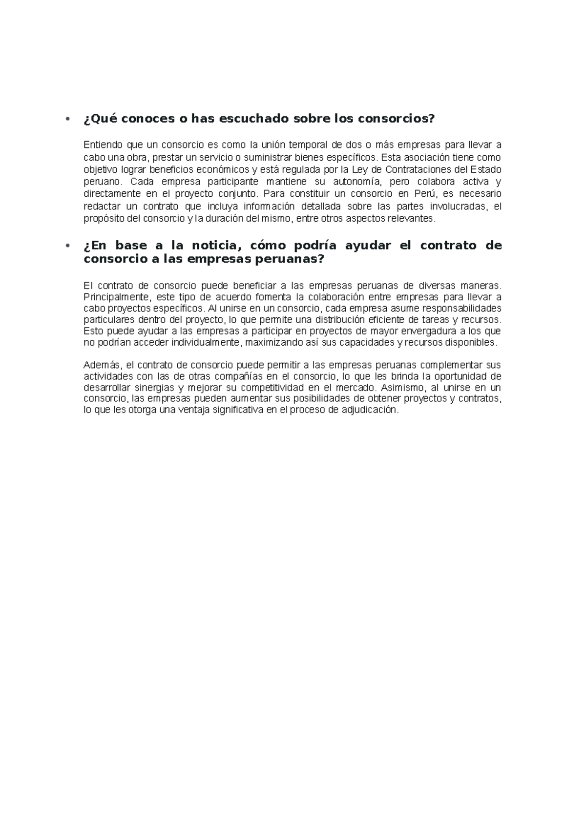 Consorcios - Definición, formación y beneficios para empresas peruanas ...