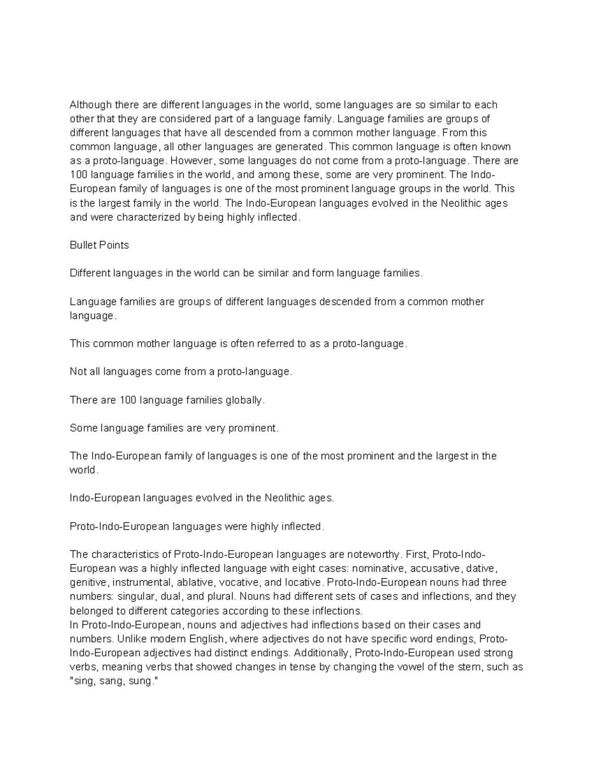 Indo-European Language Families: Key Features and Characteristics - Studocu