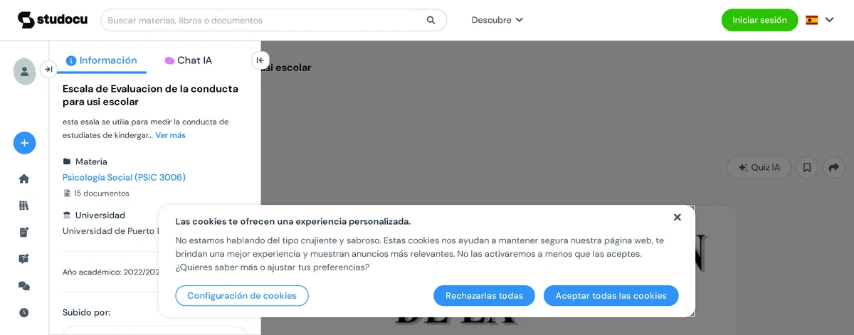 Evaluación Funcional de la Conducta - Saee 14 - Studocu
