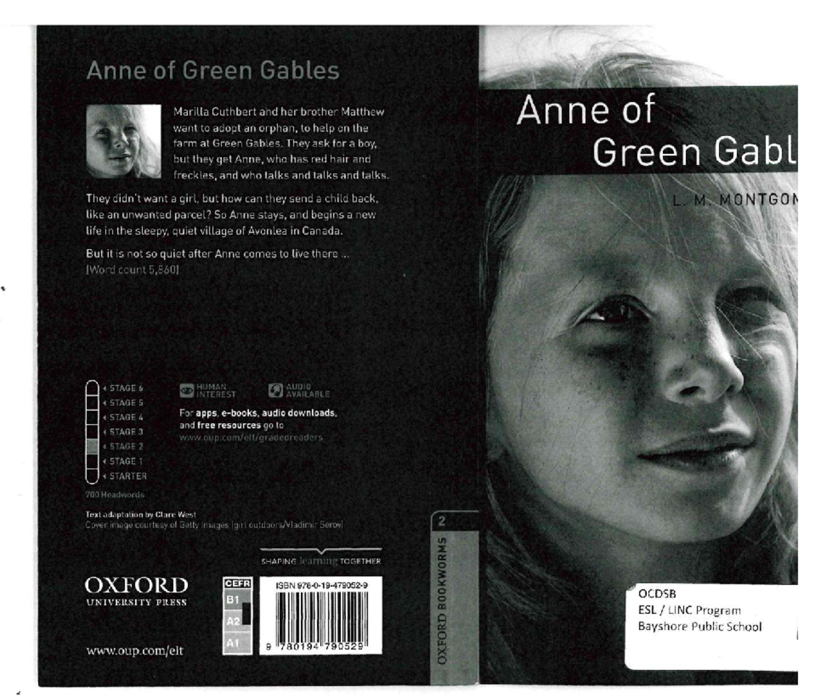 Anne of Green Gables: A Journey of Imagination and Friendship - Studocu