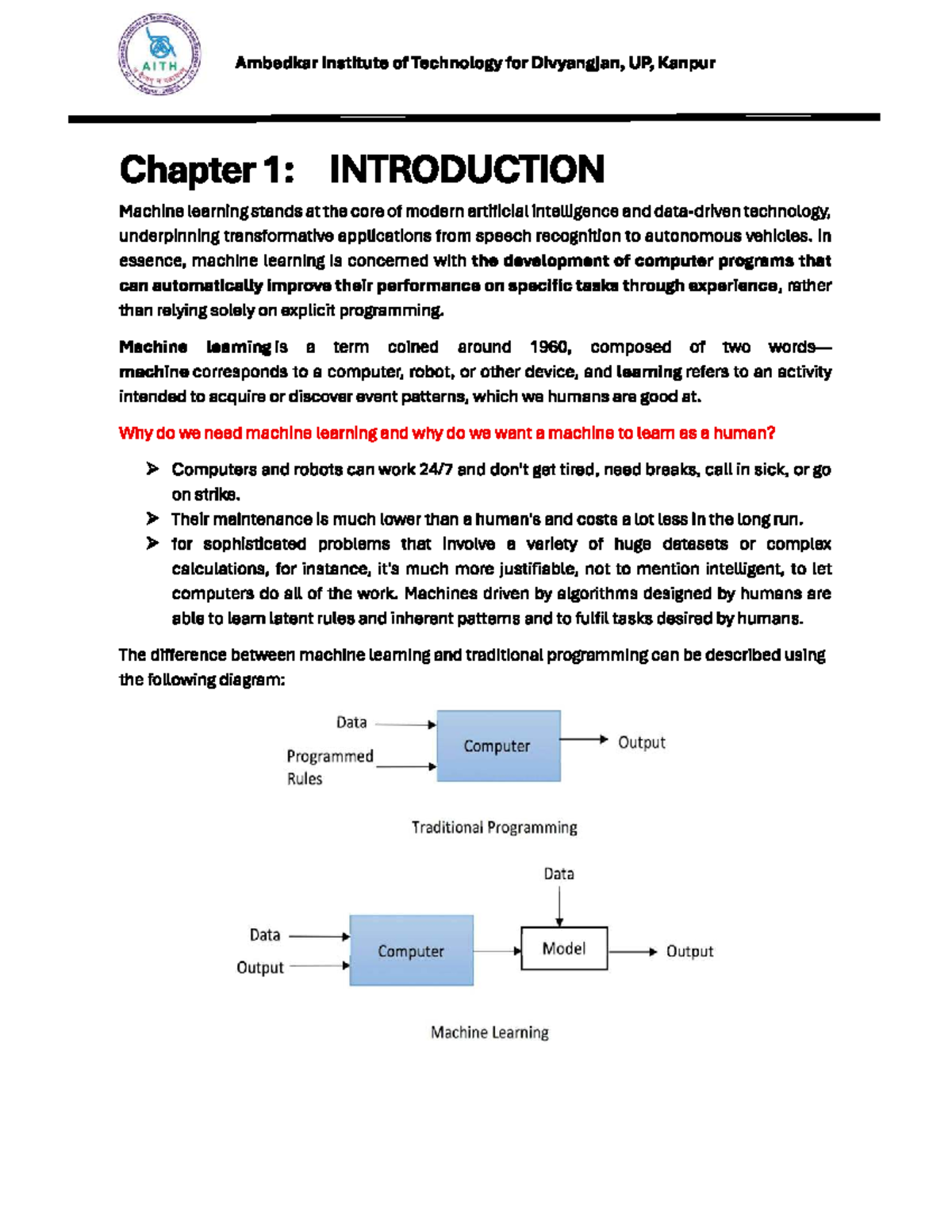 MLT 2 14 - Introduction to Machine Learning Notes - Studocu