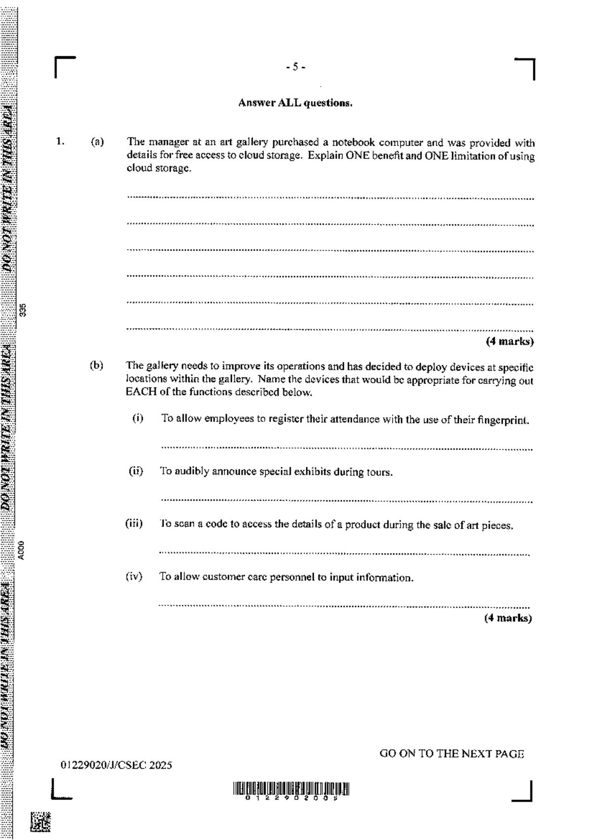 CSEC IT January 2025 Paper 2 Exam Questions & Answers Guide - Studocu