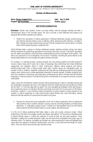 12 HU2A - Letter FOR President - Pecson - Angelyn Fe Pecson Blk 16 Lot 16 Washington St. Brgy ...