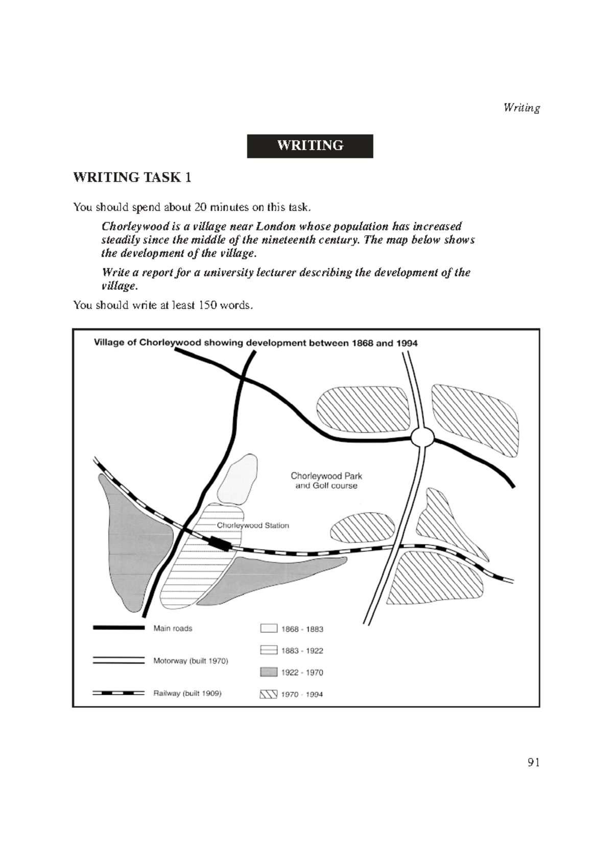 Ielts 1 task 1 B map - Practice paper - 91 Writing WRITING TASK 1 You ...