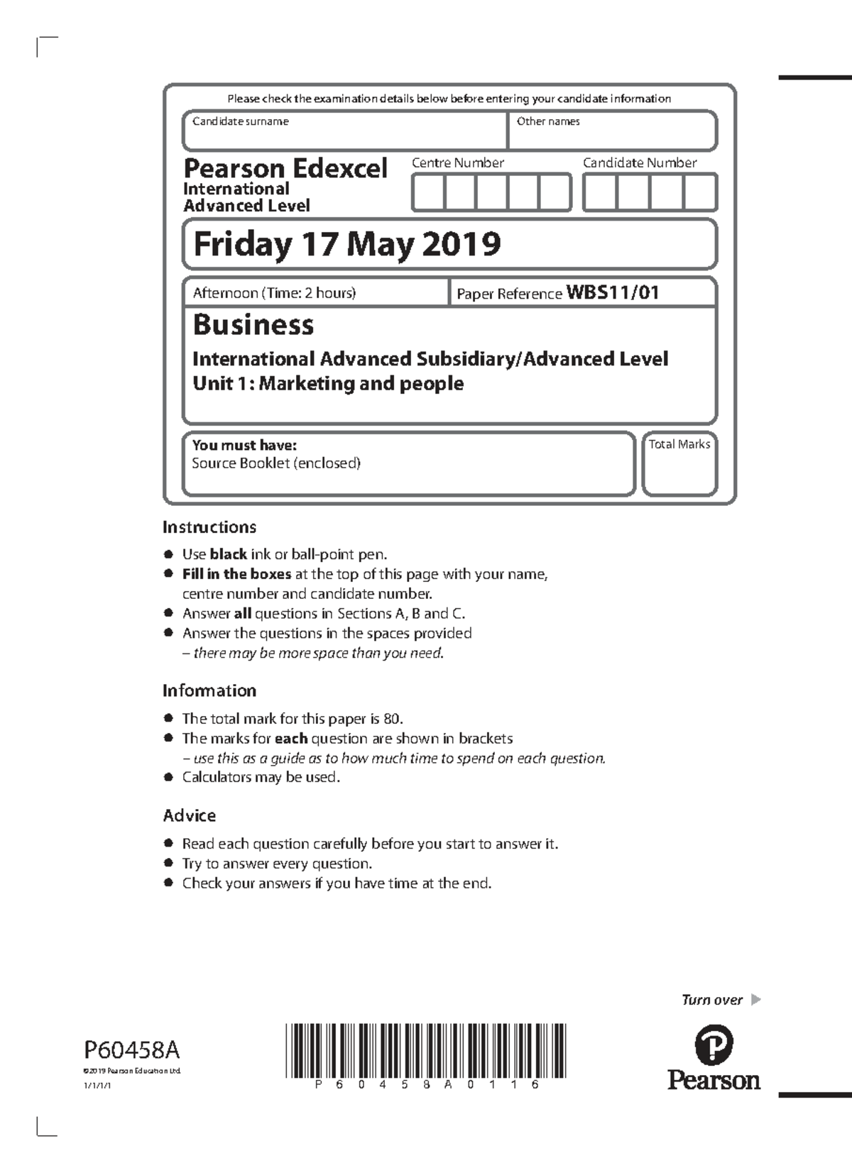 Business IAL Unit 1: Marketing and People Exam Notes - May 2019 - Studocu