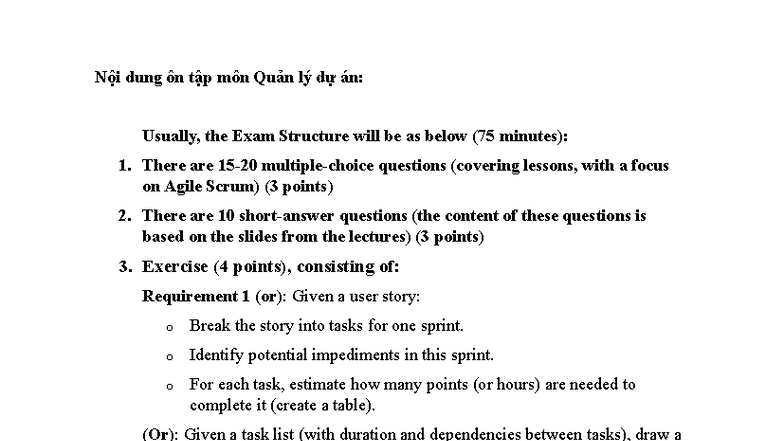 SPM - 2025 Fall Final Exam Review: Project Management Concepts - Studocu