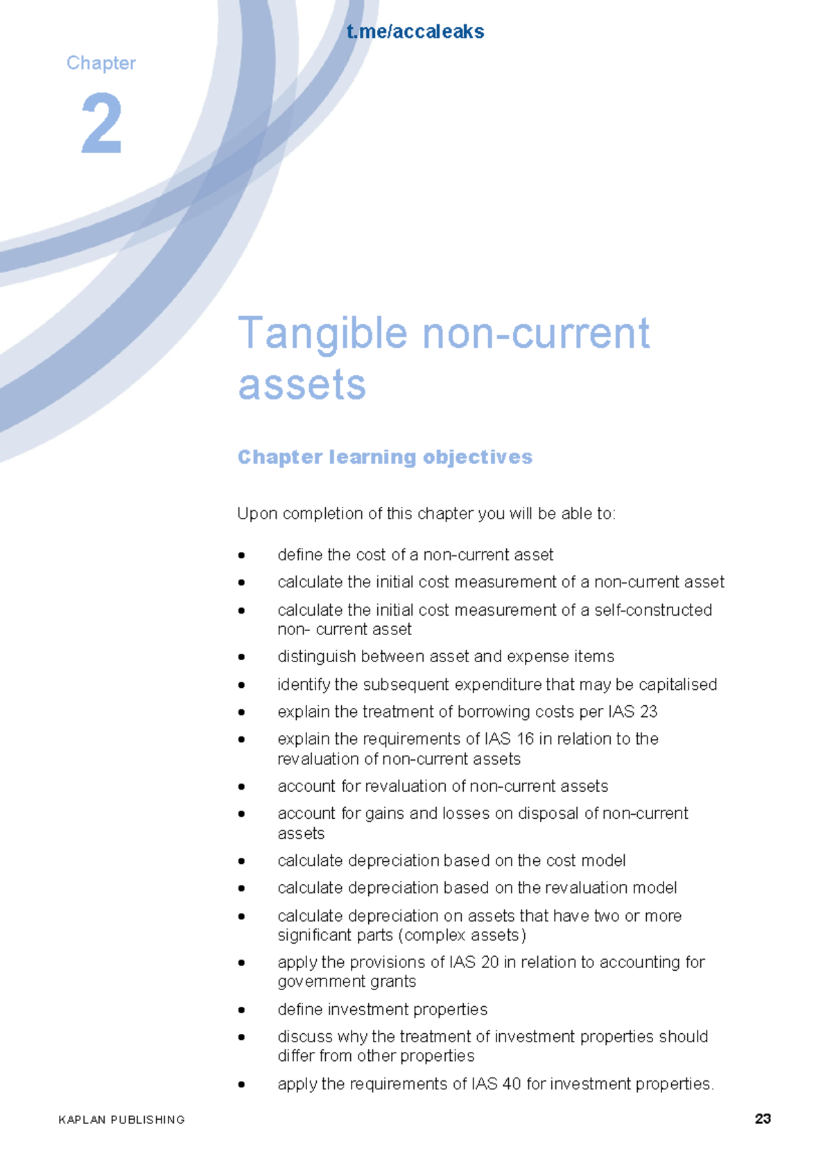 Ch2 Tangible Non-Current Assets: Key Concepts and IAS Guidelines - Studocu