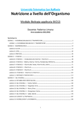 Nutrizione a livello dell'organismo: - BIO/09 - Fisiologia ...