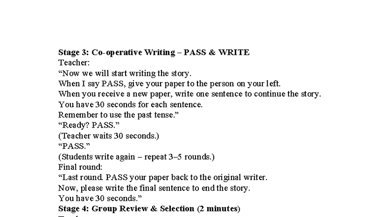 Stage 3: Writing PASS Activity - Ppdhta 1 - Studocu