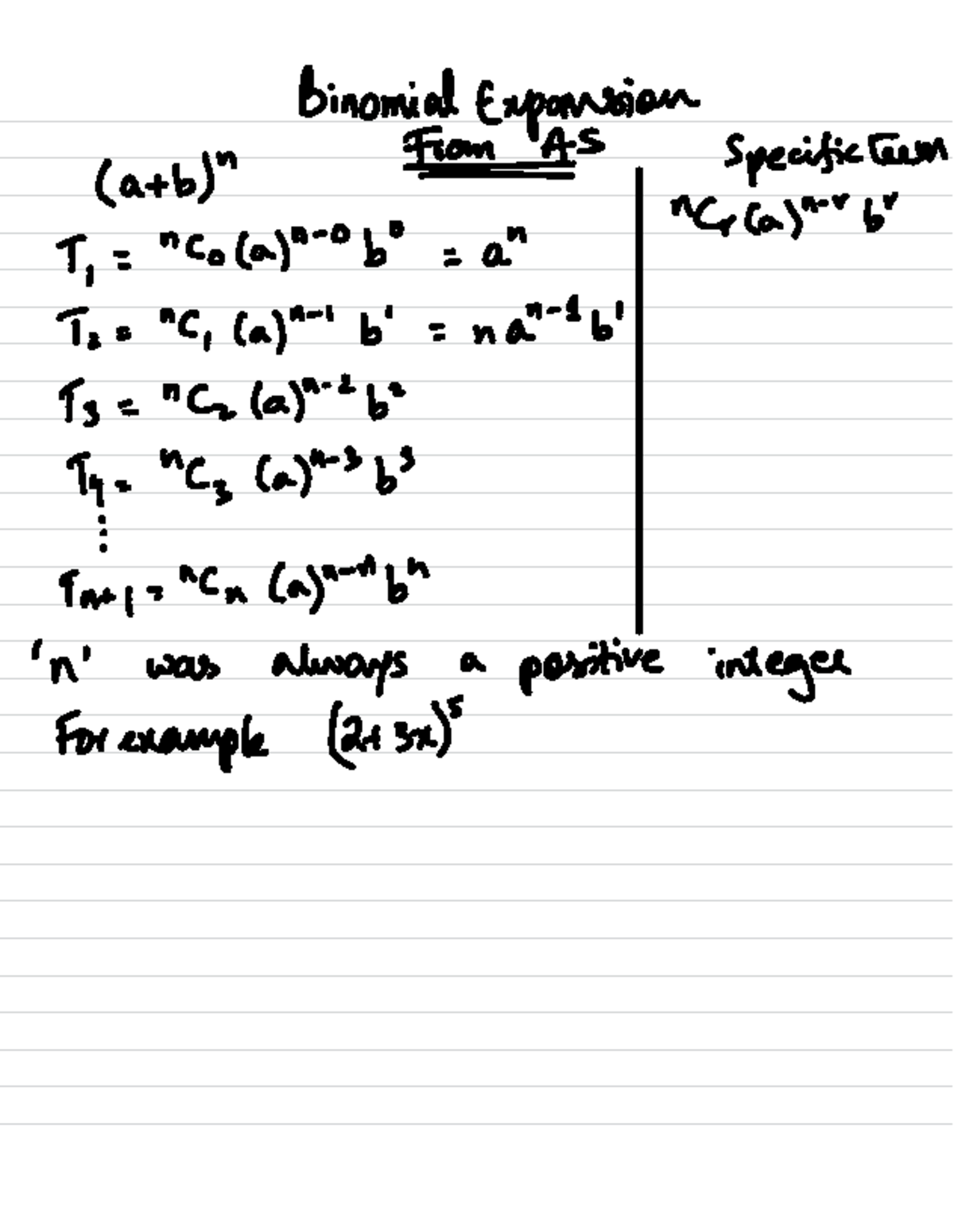 Binomial Expansion Concepts & Examples (MATH101) - Teacher's Copy - Studocu