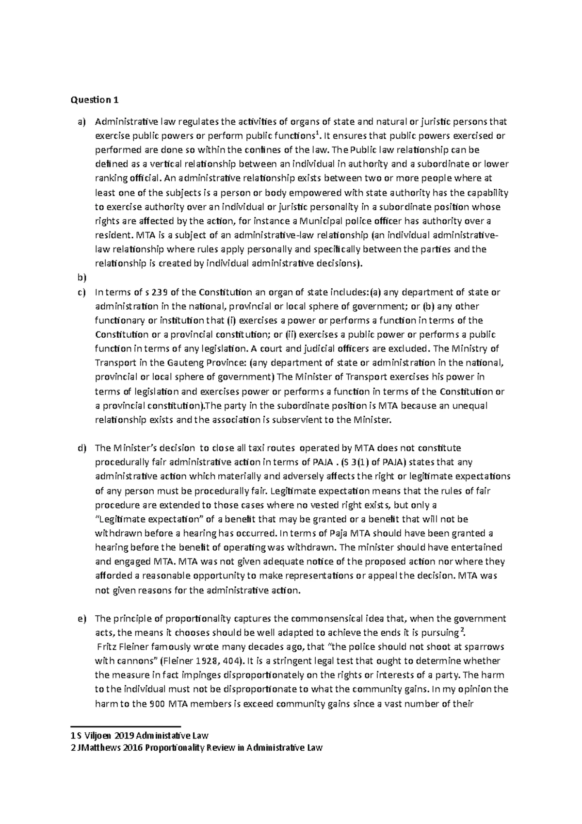 ADL2601: Comprehensive Notes on Administrative Law Concepts and ...