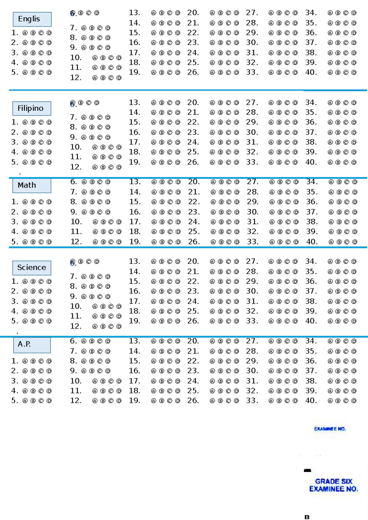 NAT Answer Sheets - Comprehensive Study Guide - Studocu