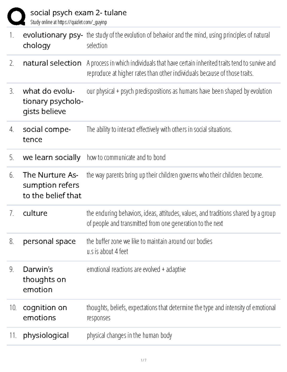 Social Psychology Exam 2 Review - Tulane University - Study online at ...