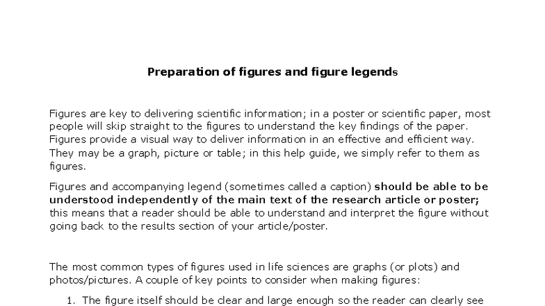 Figure Legend Preparation Guide for Scientific Papers 2023 - Studocu
