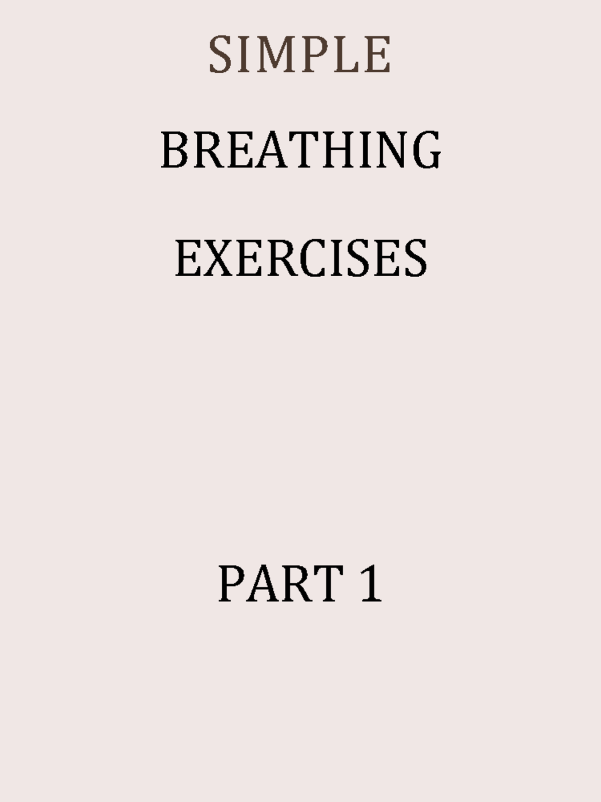 Breathing Exercises 0: Breath Control Techniques - Studocu