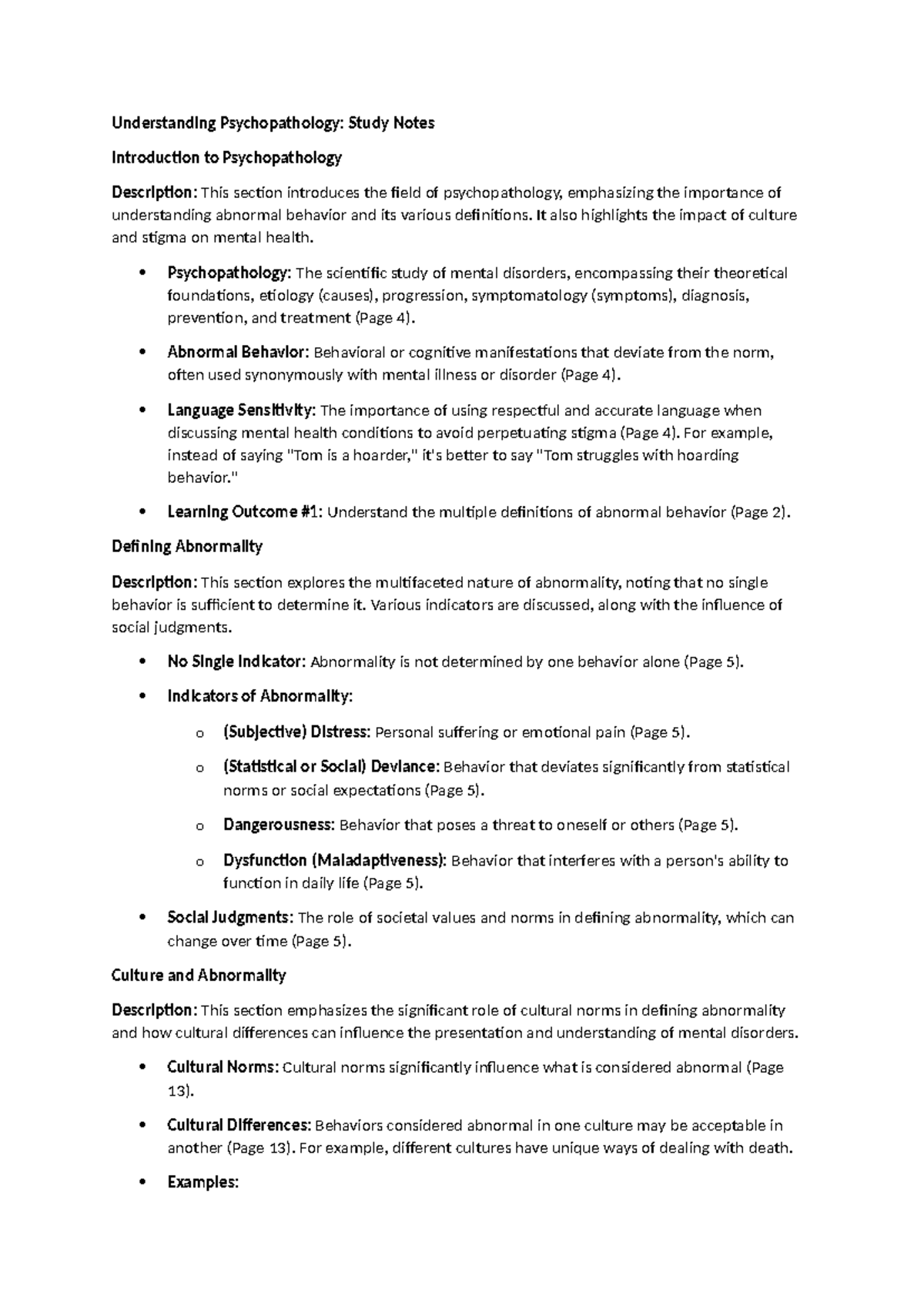 Understanding Psychopathology wk2 - Understanding Psychopathology ...